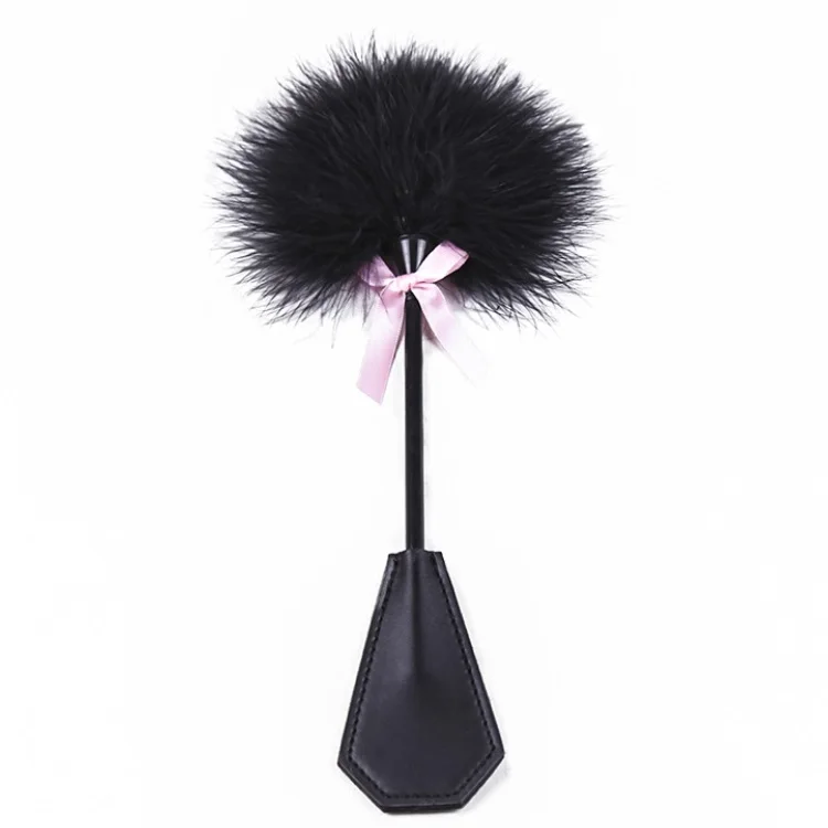 BDSM Bondage Flirting Mini Feather Tickler with PU Spanker