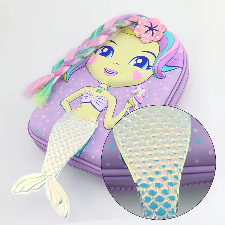 Cartoon Mermaid Hardtop Smiggle Pencil Case Custom Eva Pencil Box With ...