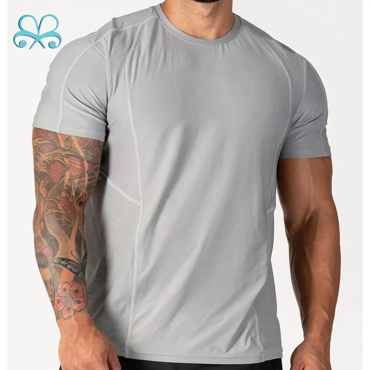 Dry Fit Fitness Muscle Mens Polyester Spandex Mesh T Shirt - Buy Mens ...