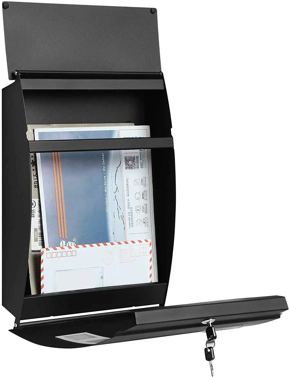 Modern Smart Mailbox Packaging Metal Wall Mounted Mailboxes Residential ...