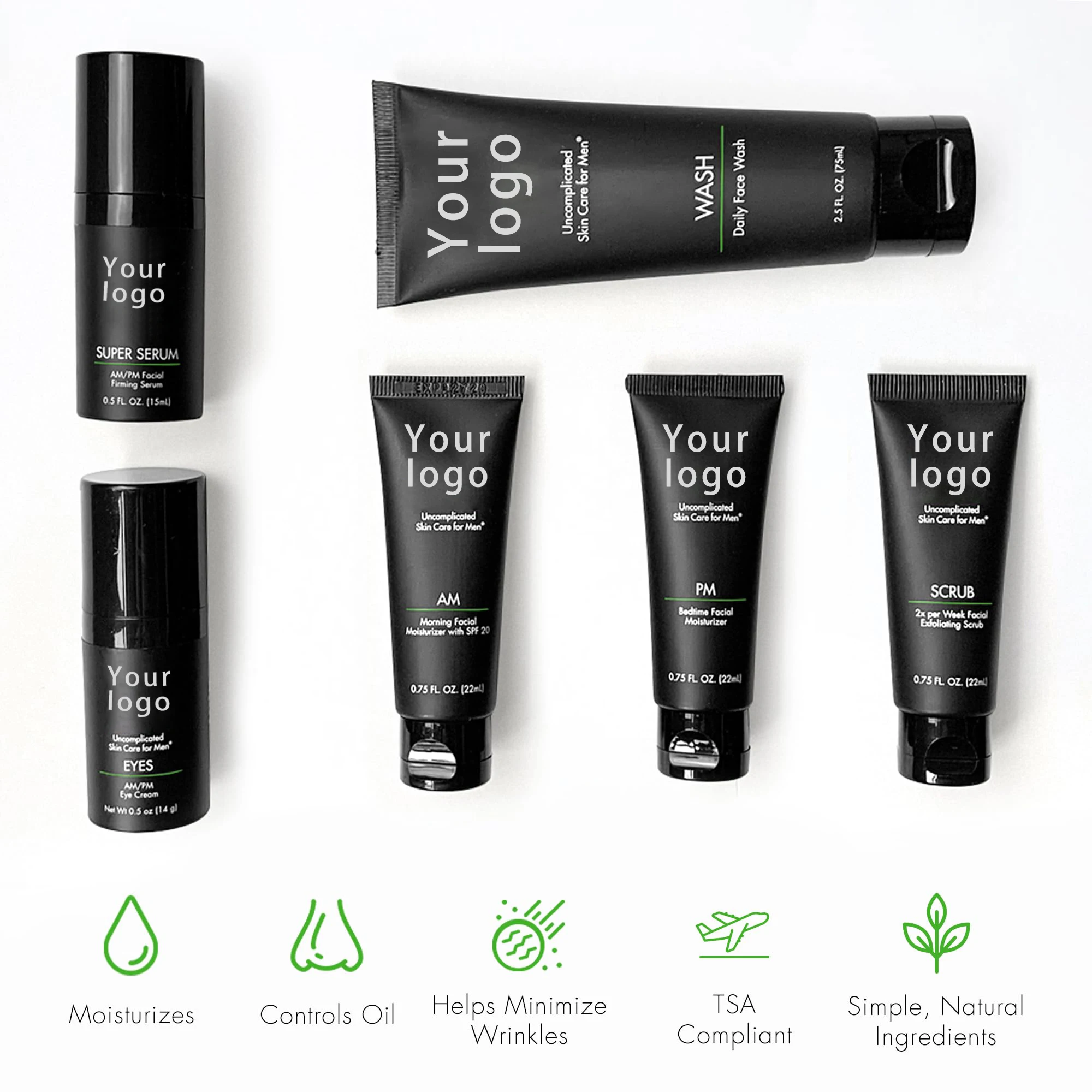 Essential Skin Care Routine For Men Face Wash Kit For Fines Lines And Wrinkles Mens Skin Care Set