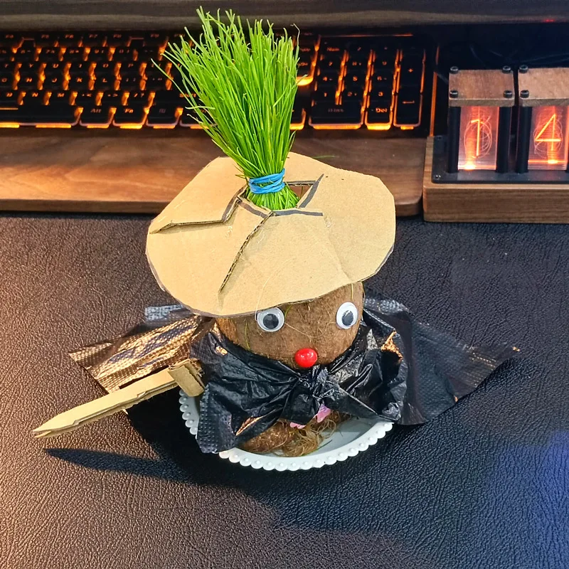 Eco Friendly DIY Grass Doll Growing Kit - Creative Gift