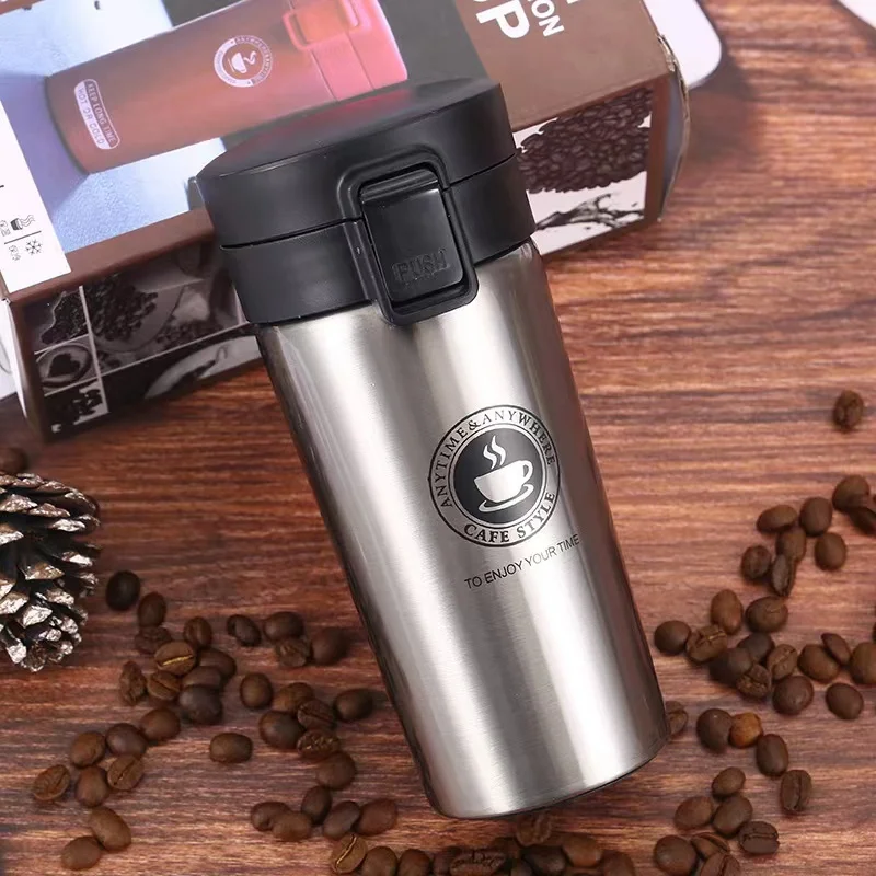 Stainless Steel Coffee Travel Cup with Cover, Spill-proof, Hot and Cold ...