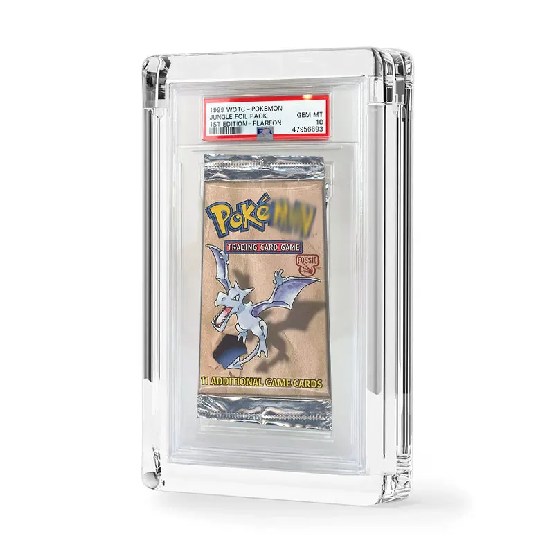 Acrylic Grading Card Slabs Pokem Cards Booster Pack Slab Case for Pokem ...