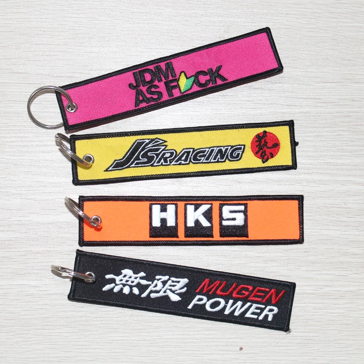 Custom Personalized Embroidered Woven Key Tag Logo Cheap Price Key ...