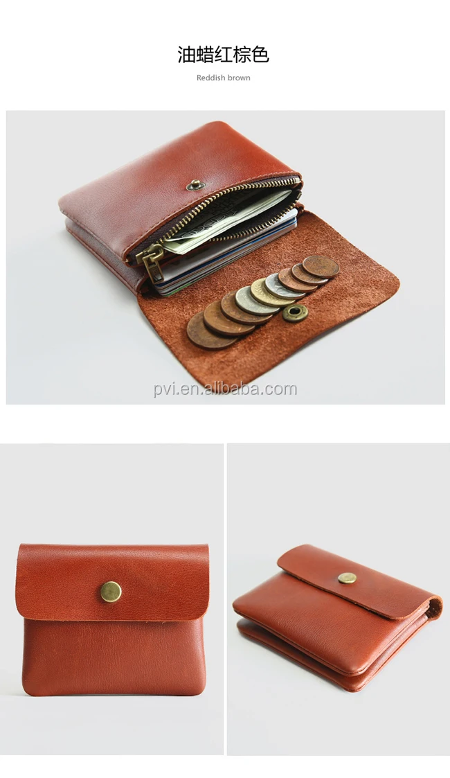 Small Genuine Cow Leather Coin Purse - Versatile & Stylish
