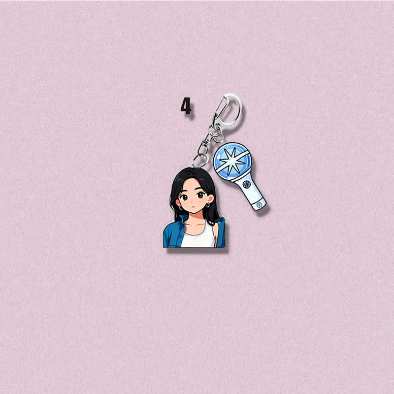 Kpop KATSEYE 2Pcs/set Keychain HD Photo Printing With Cartoon Image ...