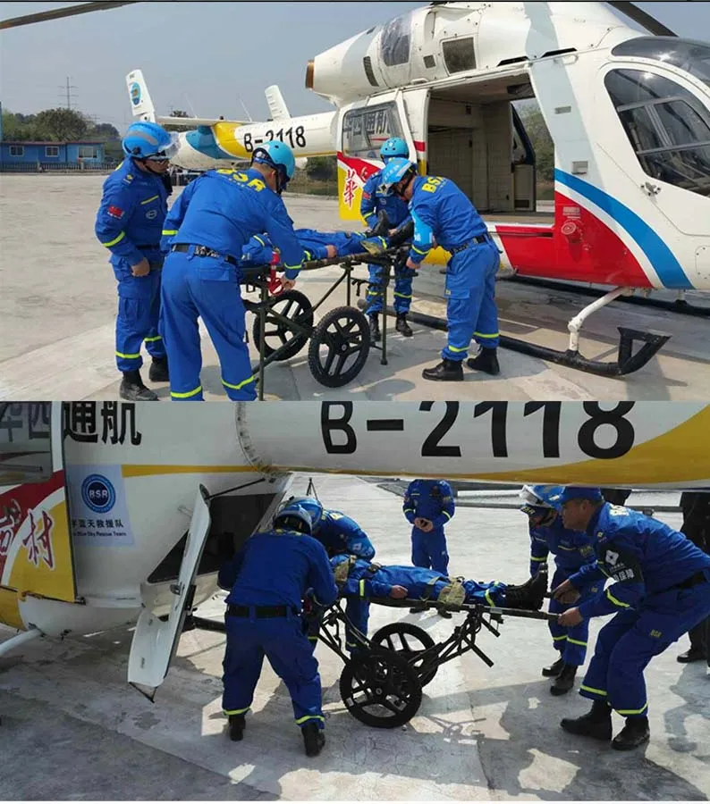 Medical Rescue Metal Litter Carrier Medical Litter Cart Stretcher ...