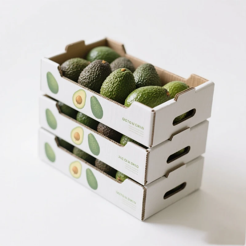 Custom logo Eco Friendly Corrugated Carton Paper Avocado Banana Fruit ...