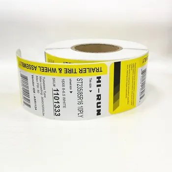 Custom Made Tyre Label Printing High Quality Self Adhesive Stickers For ...