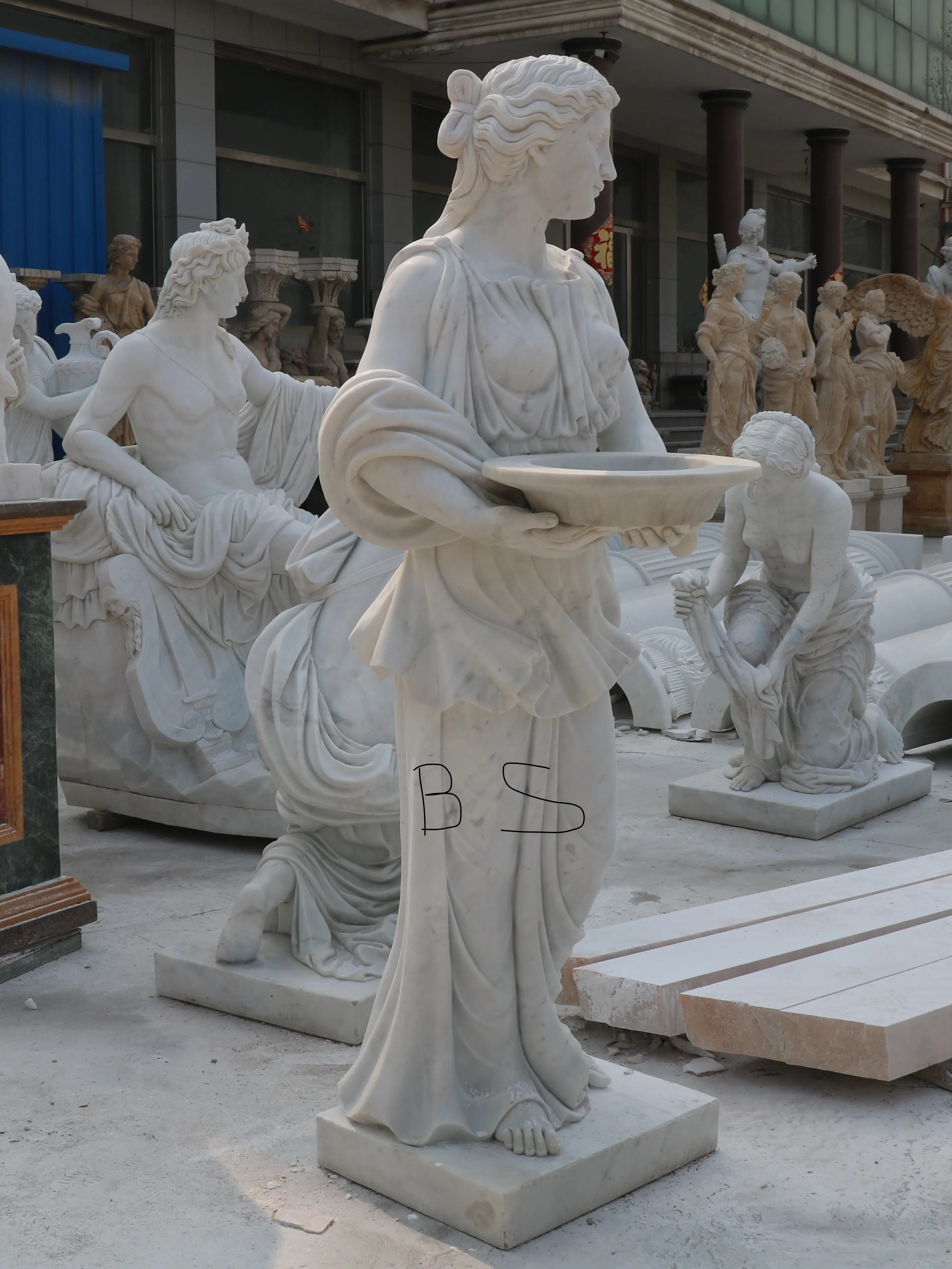 Famous Garden Decorative Man Statue Hunan White Marble Male Apollo ...