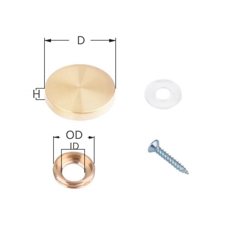 Stainless Steel Decorative Screw Cap Sets for Mirror Cabinets