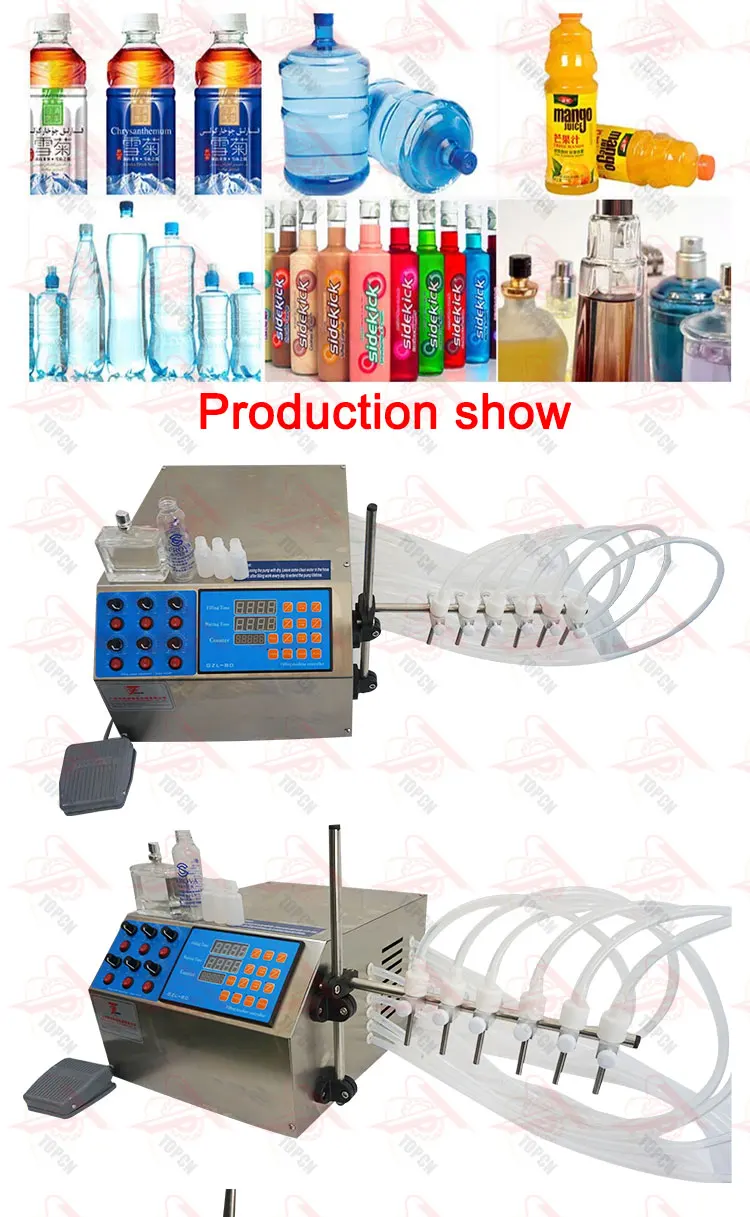 6 Nozzles Semi Automatic Mini Waterjuice Filling Machine