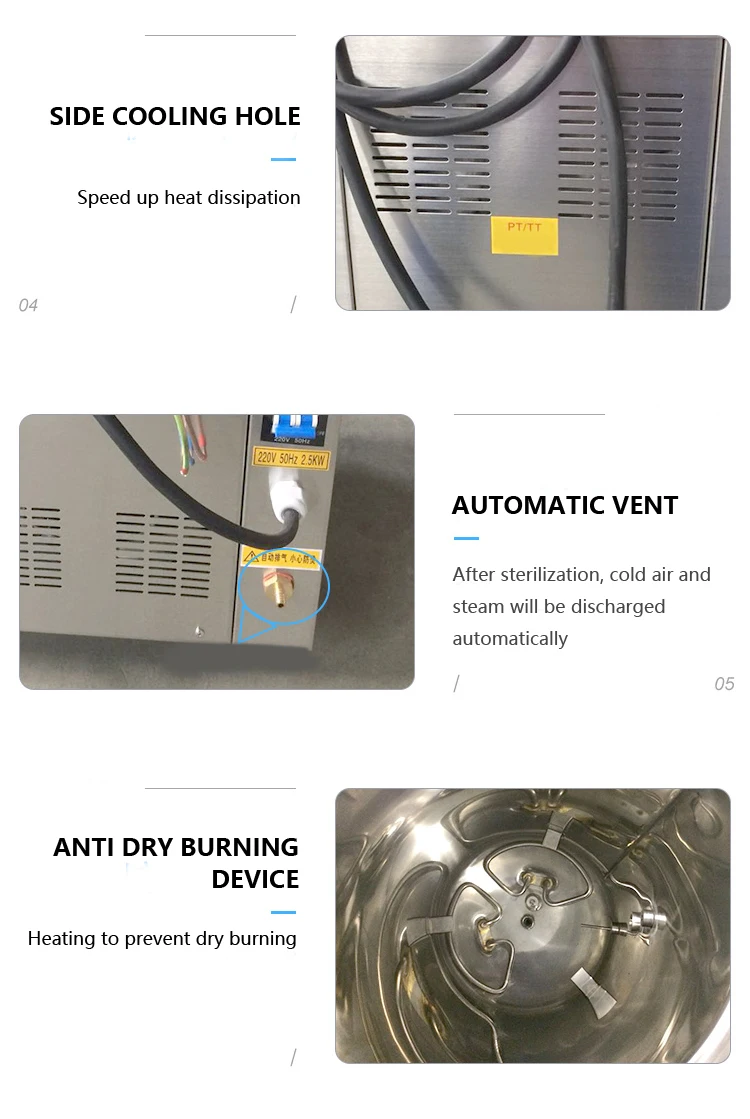 Autoclave 60l Hand Wheel Digital Sterilizer Vertical Lab Autoclave ...