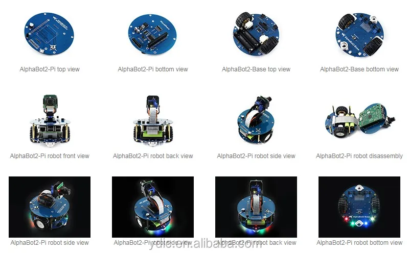 Alphabot2 Robot Building Kit For Raspberry Pi 4 Model B Wireless Video ...