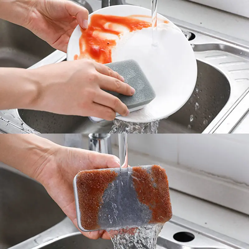 Dishwashing Sponge High Density Gray Sponge Wipe Kitchen Cleaning ...
