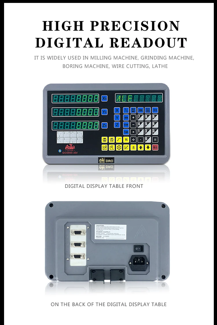 Dro Digital Readout Kits Three Axis With Linear Scale Hxx For Lathe ...