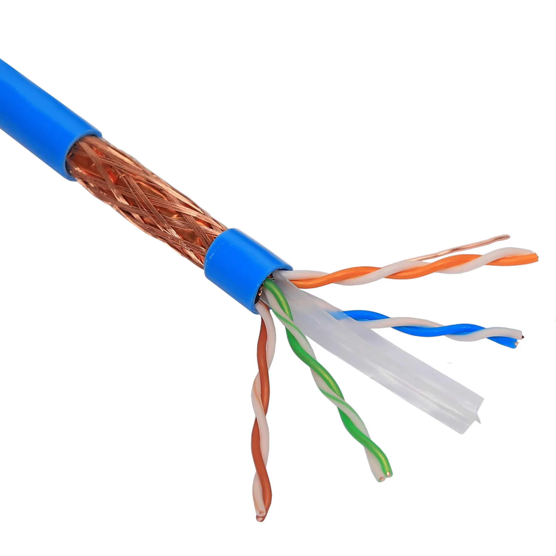 AOGE Stranded Cat5e Cat6 Cat6a Cat7 Oxygen-free Copper SSTP Double ...