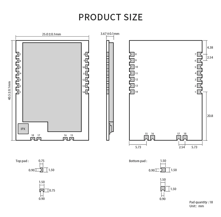 Ebyte E22-400t30s Semtech Sx1262 Uart 10km Range 433mhz 30dbm Smd 25*40 ...