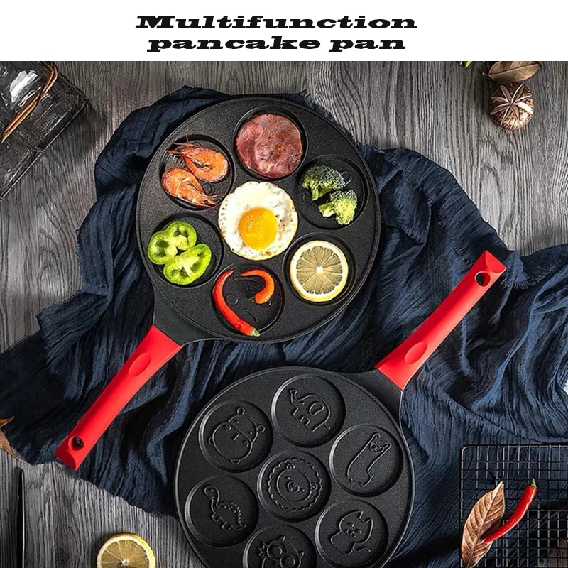 Modern Korean Kitchen Cookware 7 Holes 26cm Mini Pancake Non-stick ...