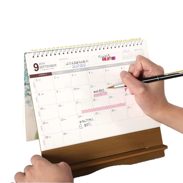 Custom Printing Paper Calendar 2020 - Best Selling Flip over Art