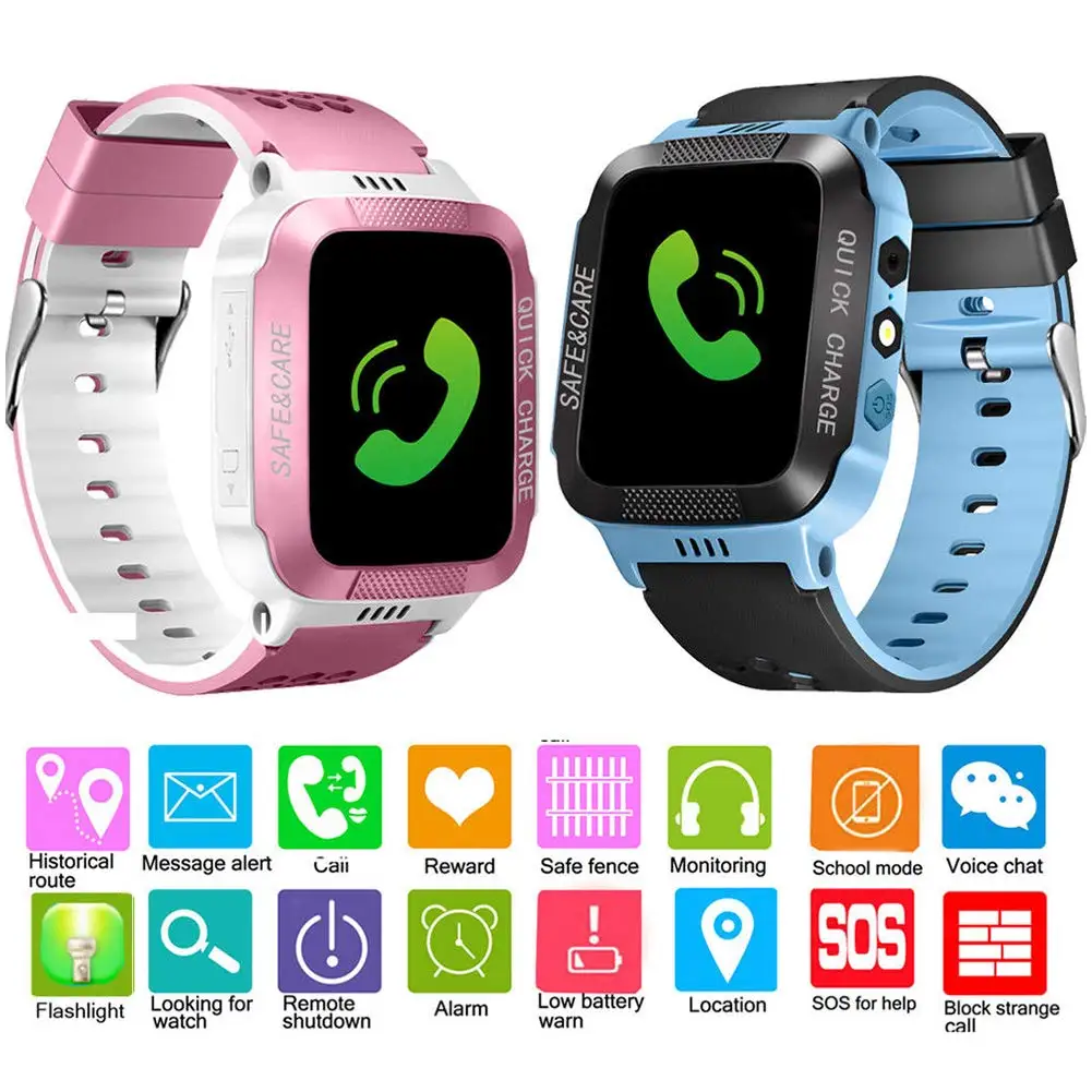 Y21 Kids Smartwatch With Heart Rate Monitor Video Call Waterproof Sos ...