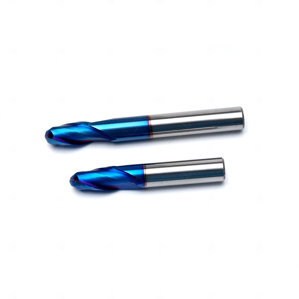 High Speed 2 Flutes Nano Coating Spherical End Mill Cutters For ...