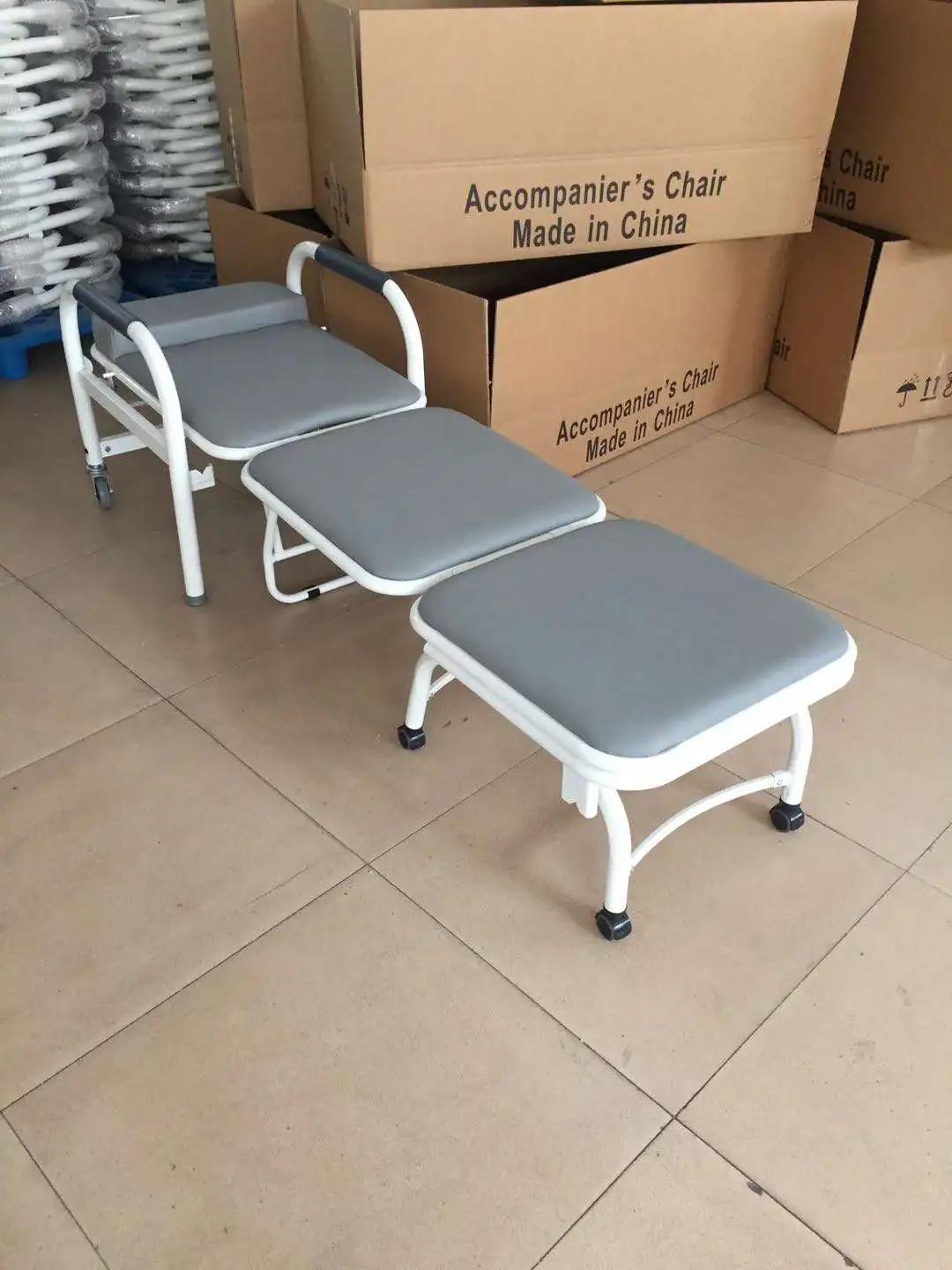 Durable Hospital Furniture Sleeper Sofa Metal Adjustable Folding Nurse ...