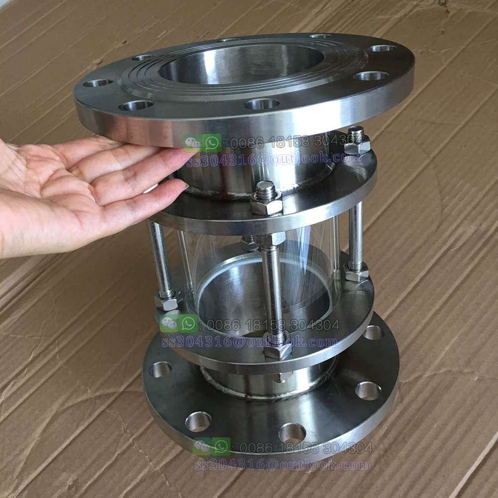 Sanitary Stainless Steel Flange End Water Flow Indicator