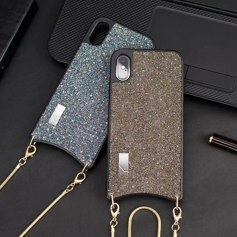 New Diamond Phone Chain Case Luxury Smart Phone Cell Phone Case With ...