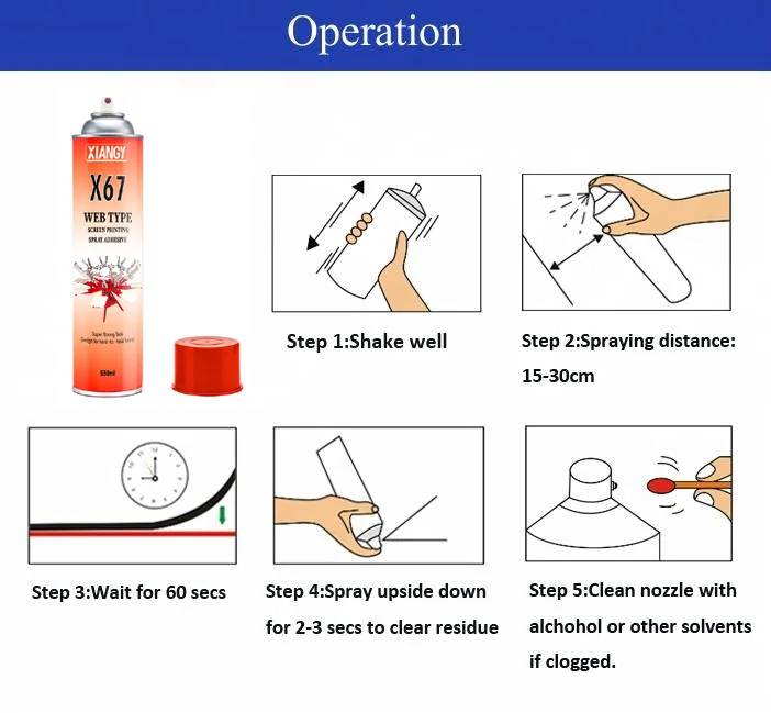 Web Type Screen Printing Adhesive Spray For Fleece And Sweatshirt - Buy ...