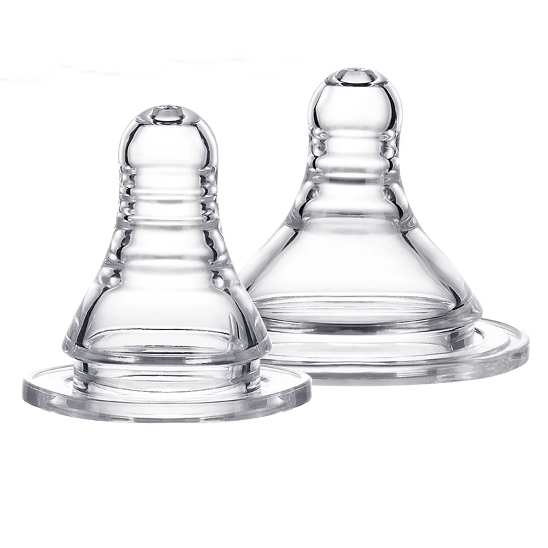 Bpa Free Customized Anti-colic 50mm Wide Neck Silicone Feeding Soft Nipple Like Breast Nipple ...