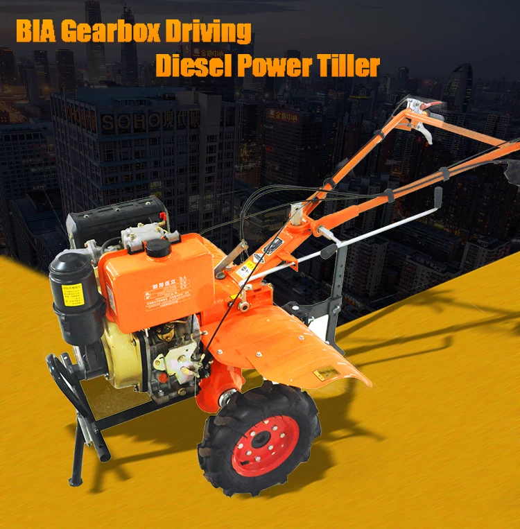 Multi-purpose 12hp Tilling Hand Held Micro Diesel Power Tiller Plowing ...