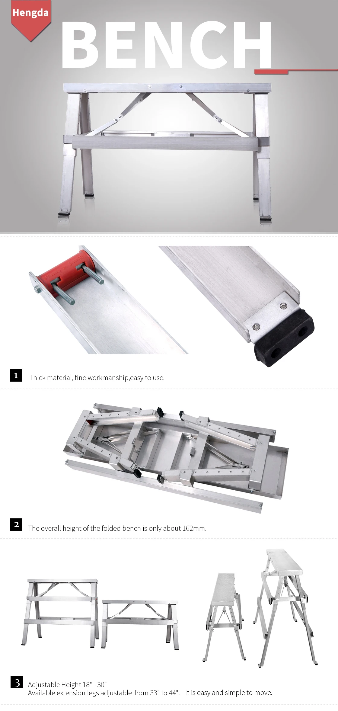 Aluminum Drywall Bench - Durable & Versatile Solutions