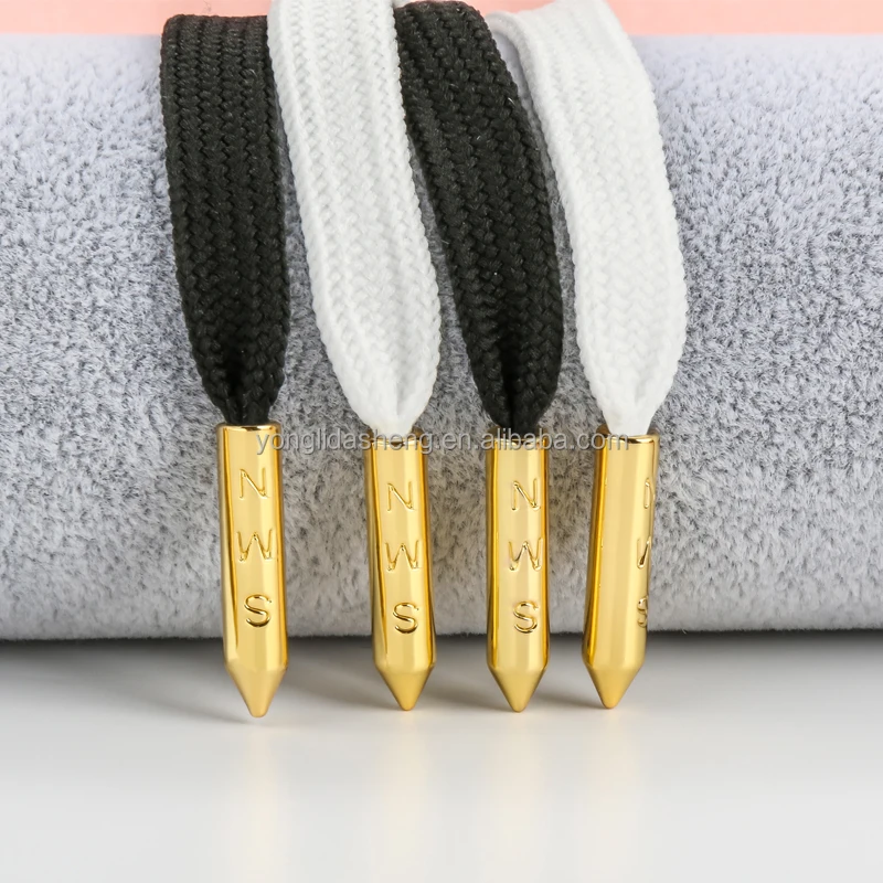 18k Gold Plated Bullet Shape Custom Logo Metal Aglet Gold Brass Aglet ...