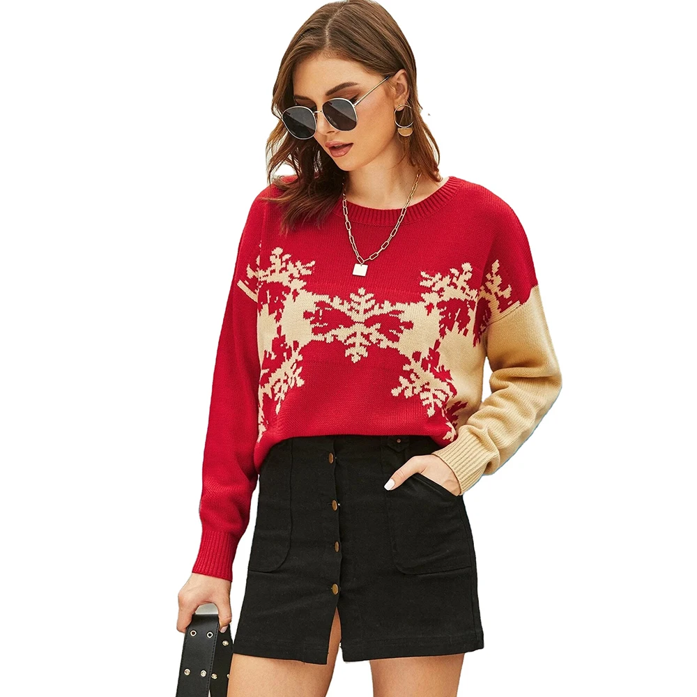 Custom Wholesale Long Sleeve Christmas Knitted Pullover Ugly Christmas