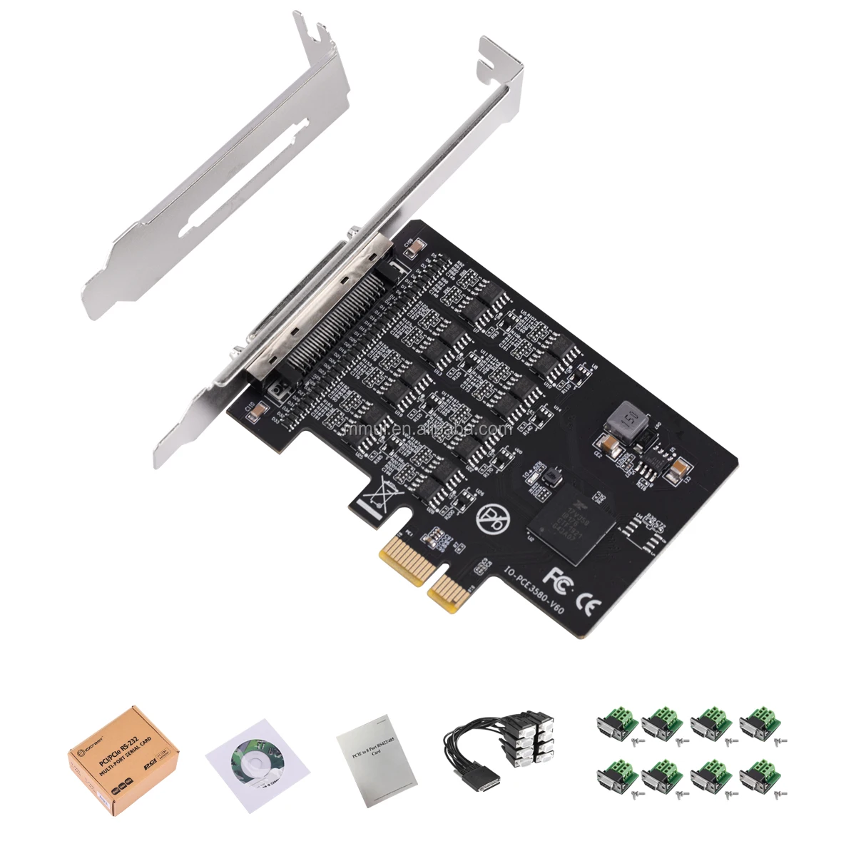 IOCREST 8 Ports Serial RS422 RS485 PCI Express Card with Exar 17V358 ...
