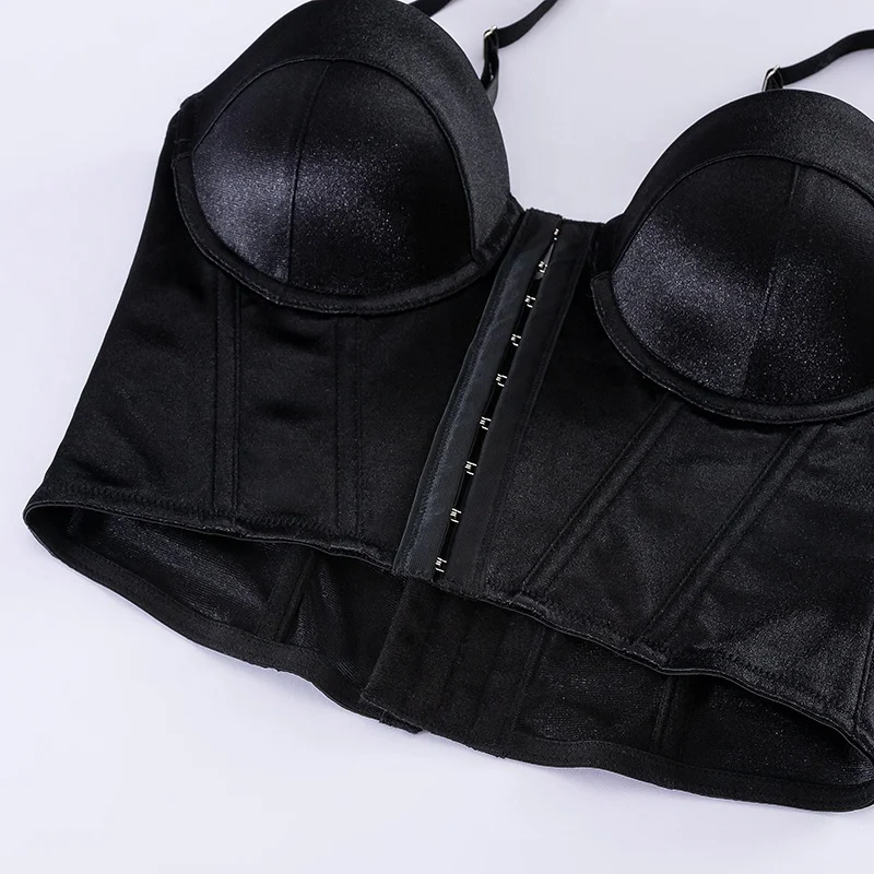 Custom Logo High Quality Center Front Hook & Eye Bustier Corset ...