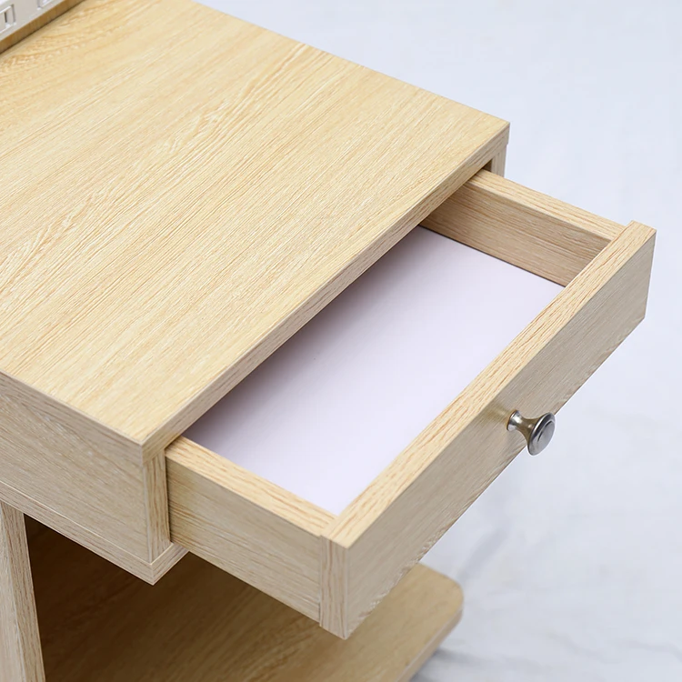 Nice Design Mdf Wood Bed End Table Bedroom Night Stand With Casters ...