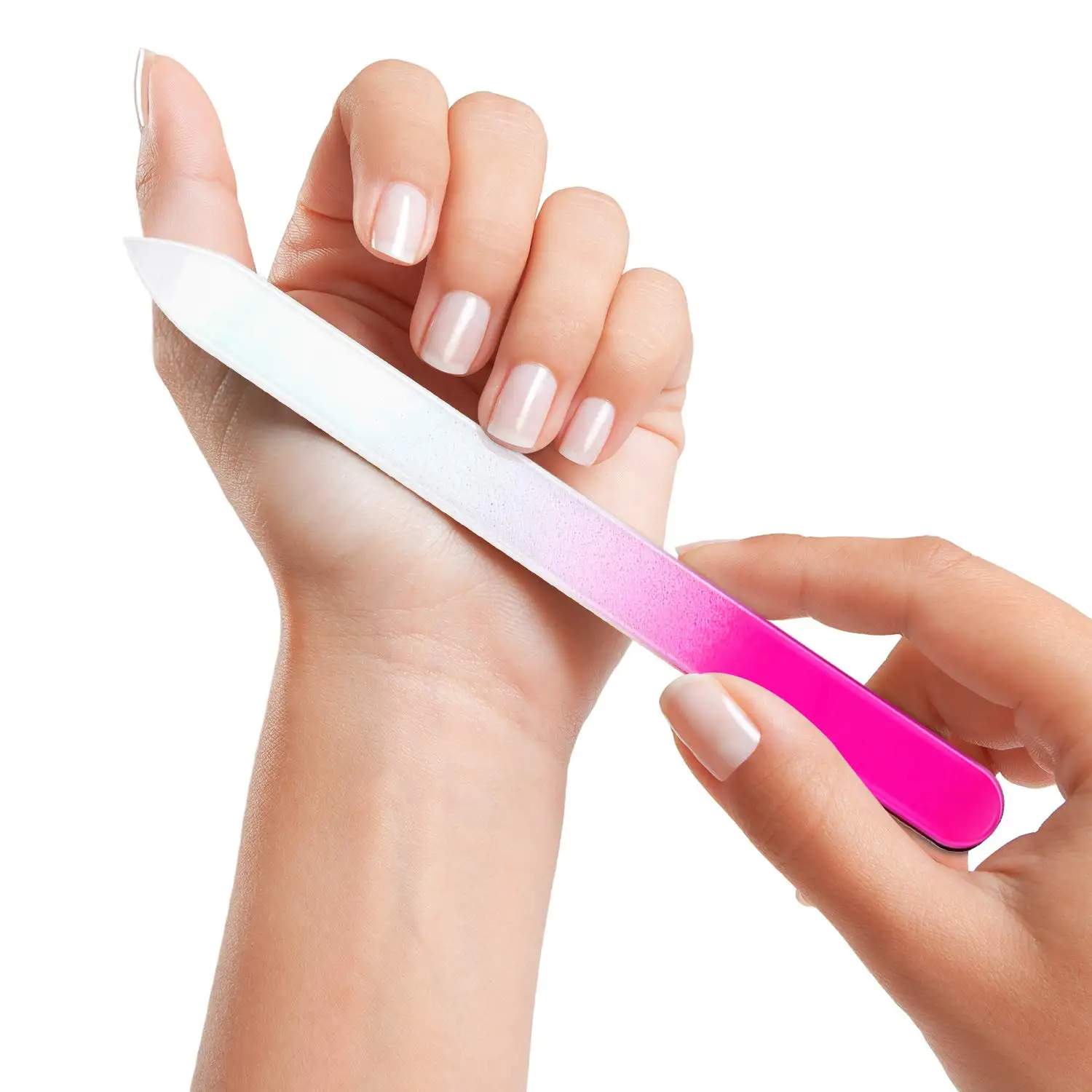 Rainbow Color Nail Files Buffer Nail Care Crystal Glass File - Buy ...