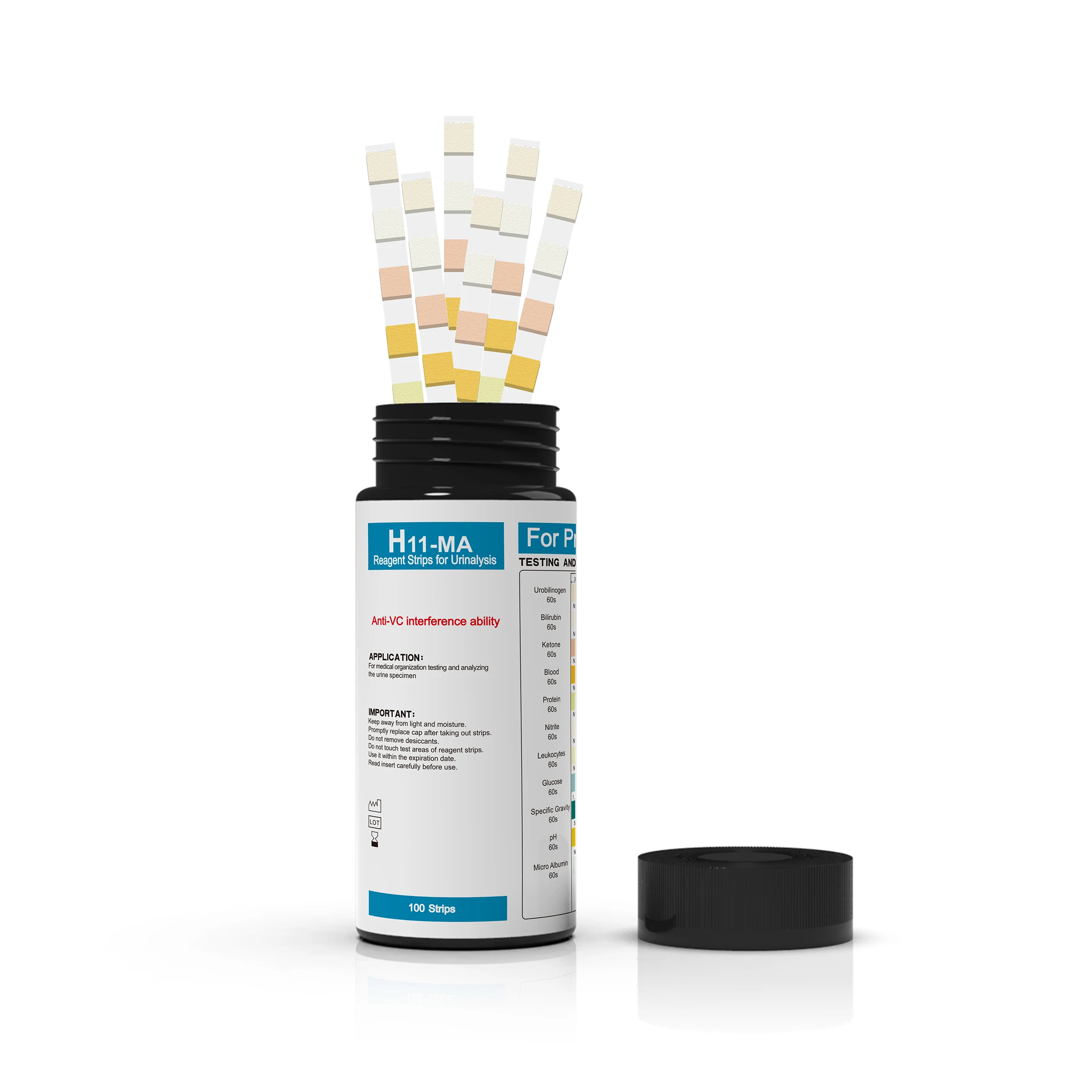 URS-11MA Urine test Strips Reagent Rapid Test Kit Strips for Urinalysis ...