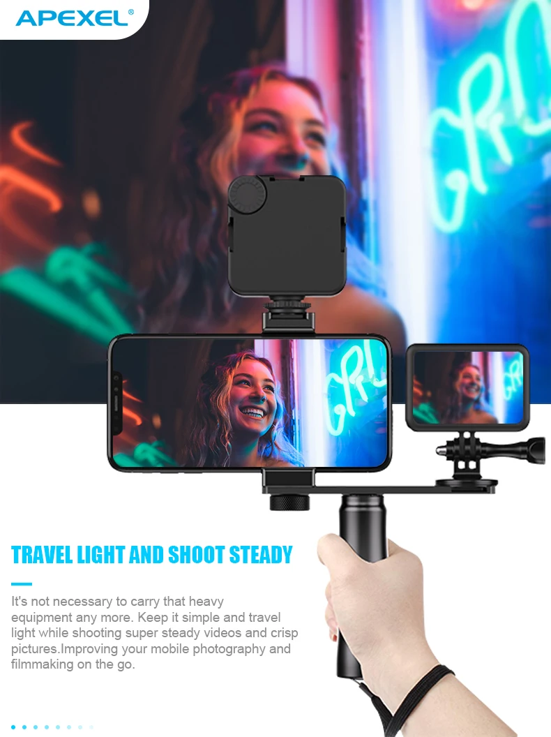 Smartphone Vlog Handle Grip Mobile Cell Phone Video Clip Holder Rig ...