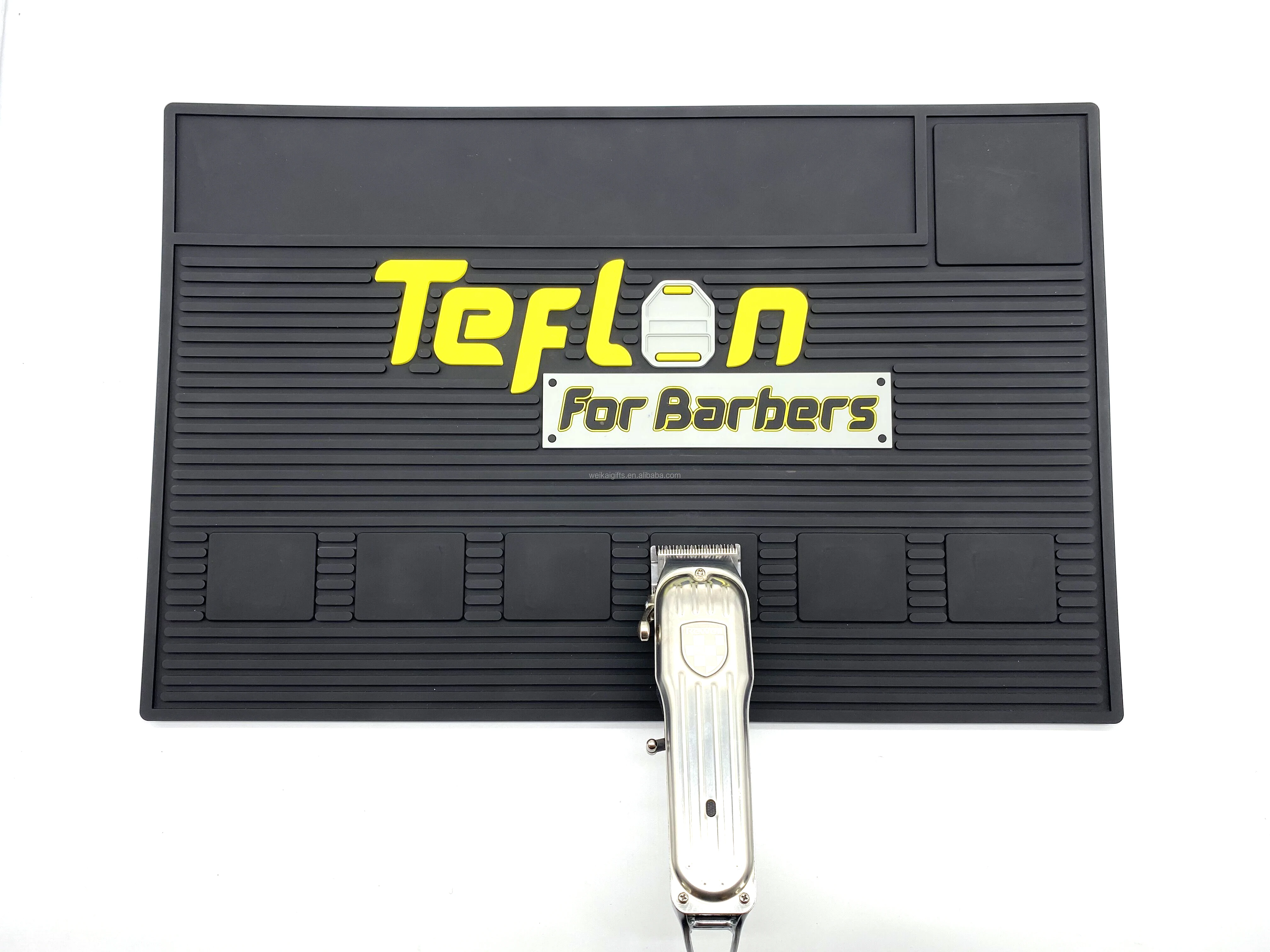 Custom Brand Logo Soft PVC Rubber Barber Mat with Magnet