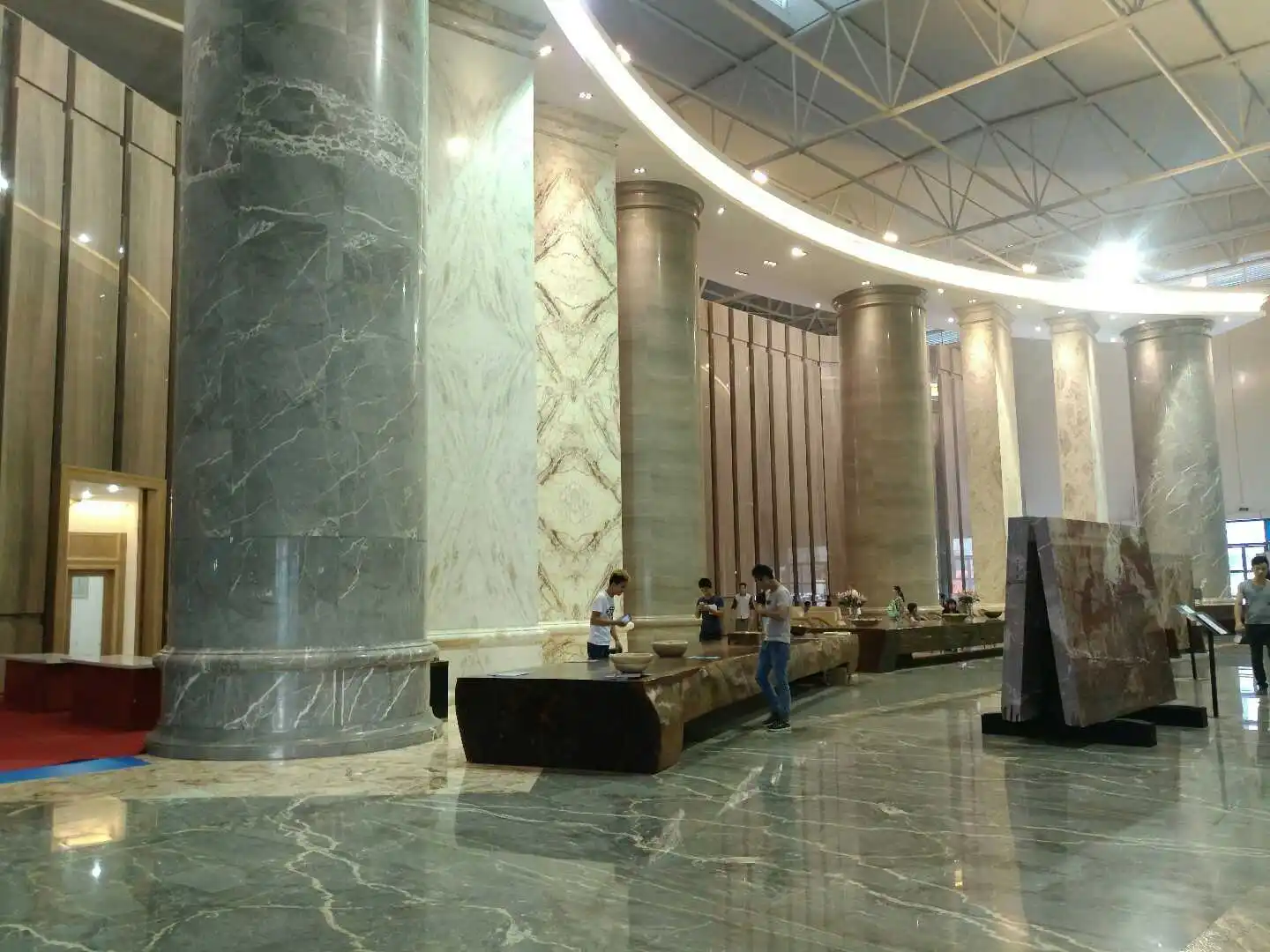 Customized Grey Marble Column Pillar Design for Decor
