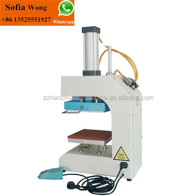 Small Pneumatic Leather Shoe Logo Embossed Hot Stamping Machine