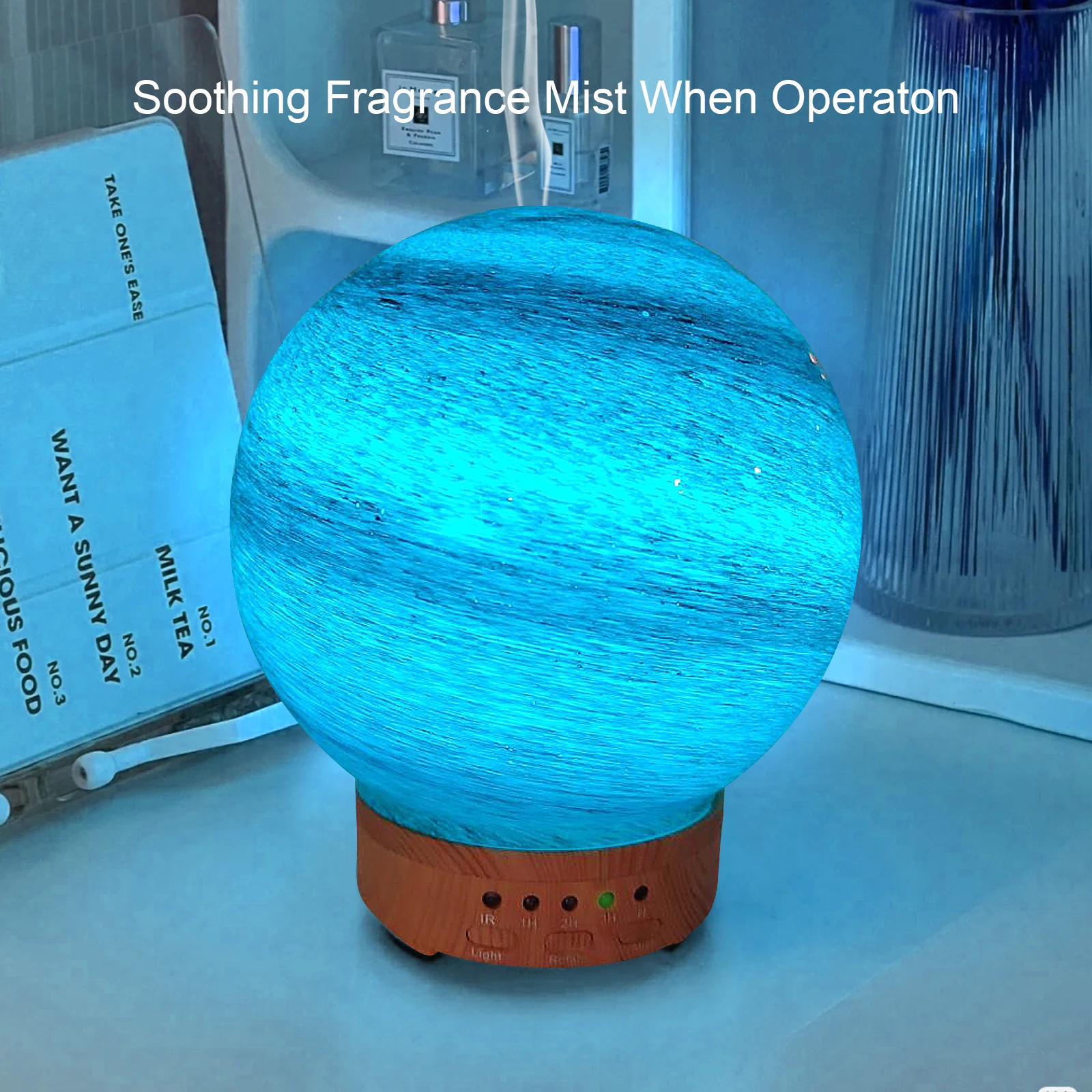 Ball Shape Galaxy Rotated Ultrasonic Essential Oil Diffuser,Colorful ...