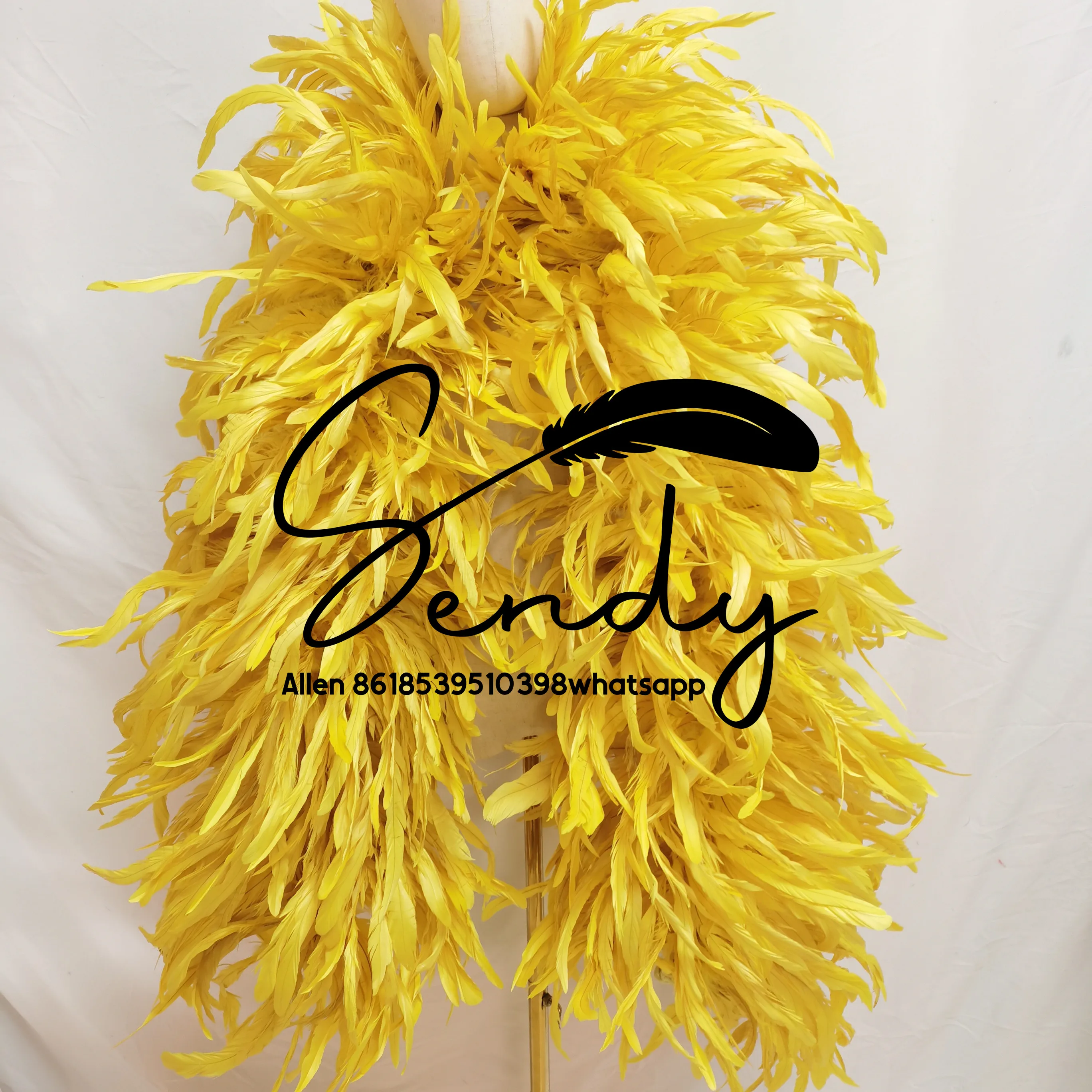 Wholesale 2Meter Large Rooster Feather Boa Coque Tails Boa for Samba ...