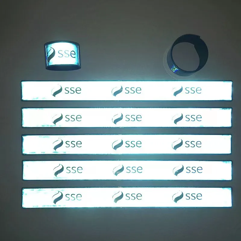 Customized logo PVC Slap Band Metal Snap Band Bracelets Wristband ...