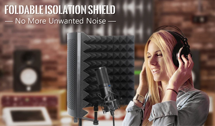 New Design Professional Microphone Isolation Shield For Condenser ...