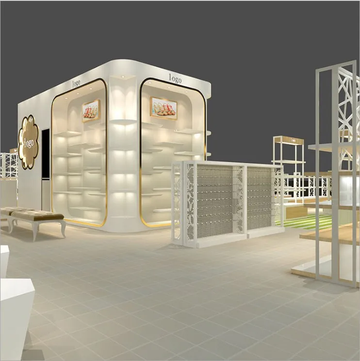 Tempered Glass & MDF Folding Display Cabinet Showcase for Booth - OEM/ODM